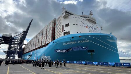 Maersk unveils new container ship running on green methanol | Logistics ...