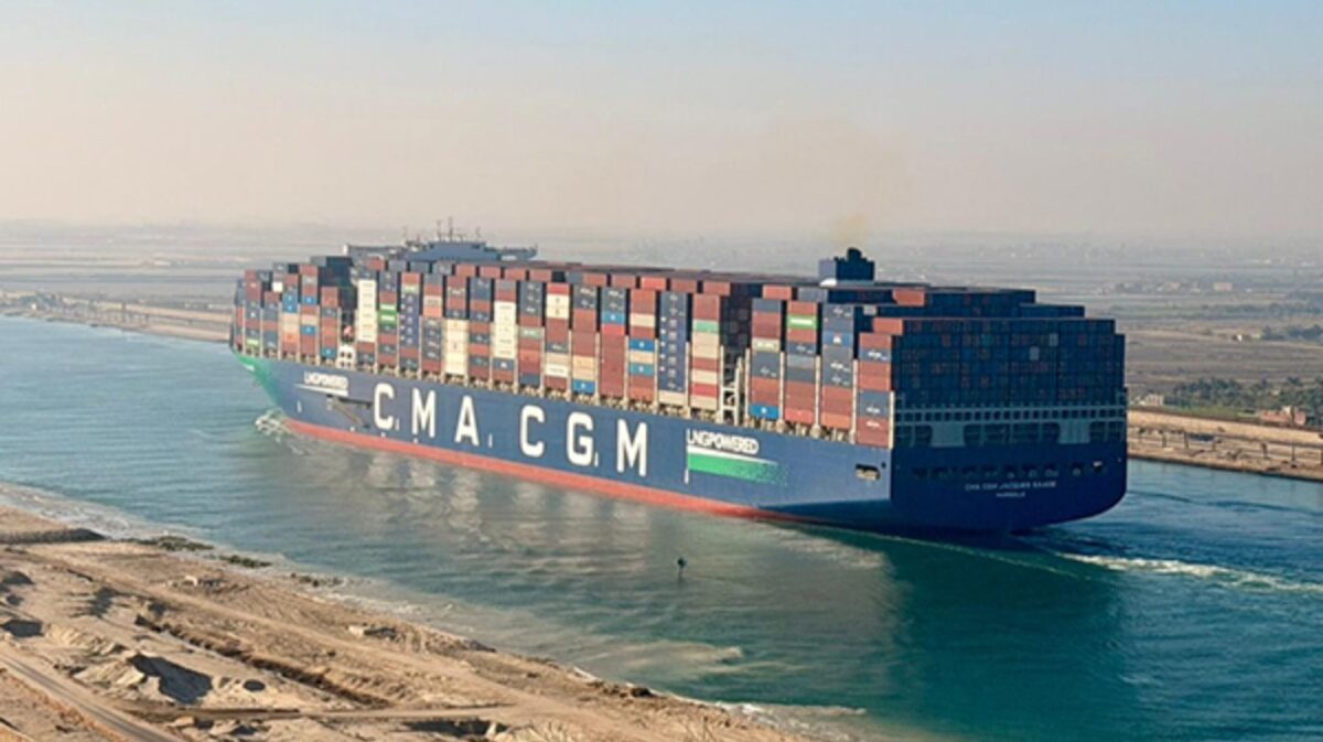 Mega CMA CGM container ship transits Suez Canal | Logistics Manager